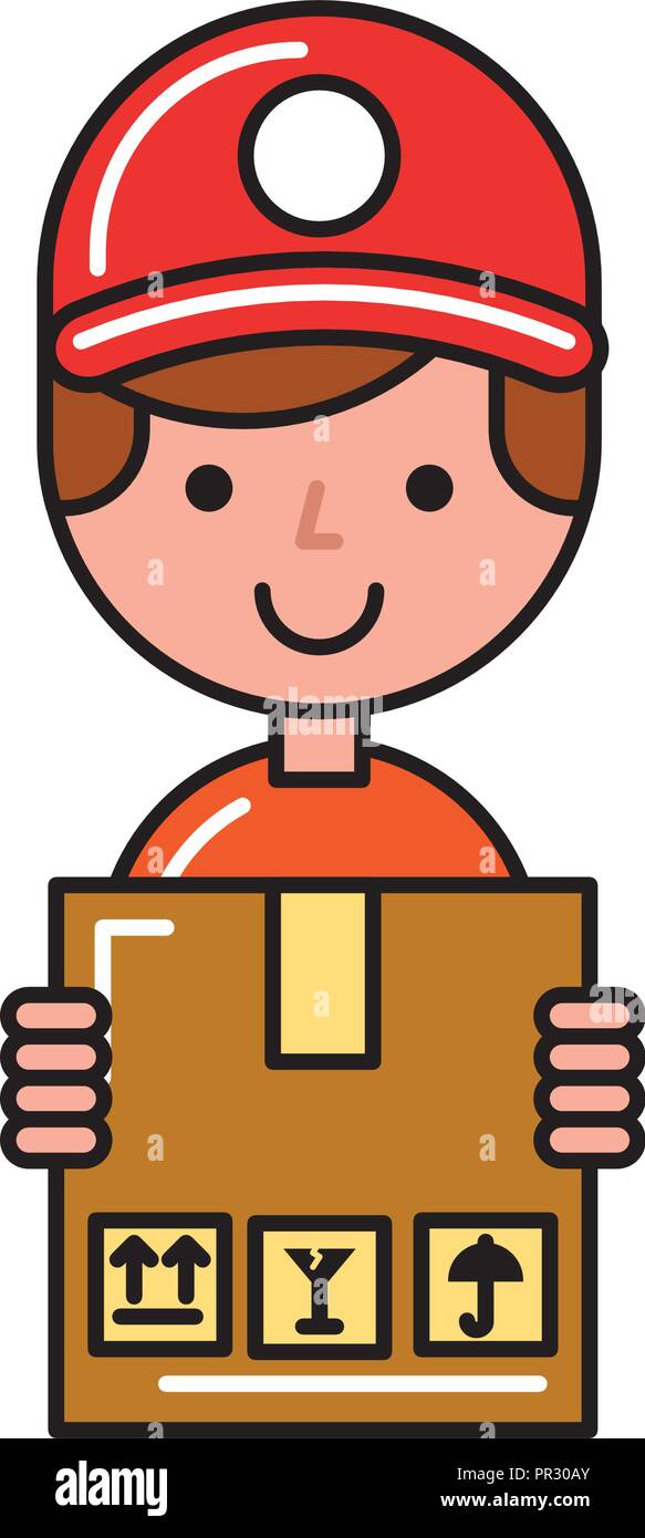 Boy man holding big Stock Vector Images - Alamy