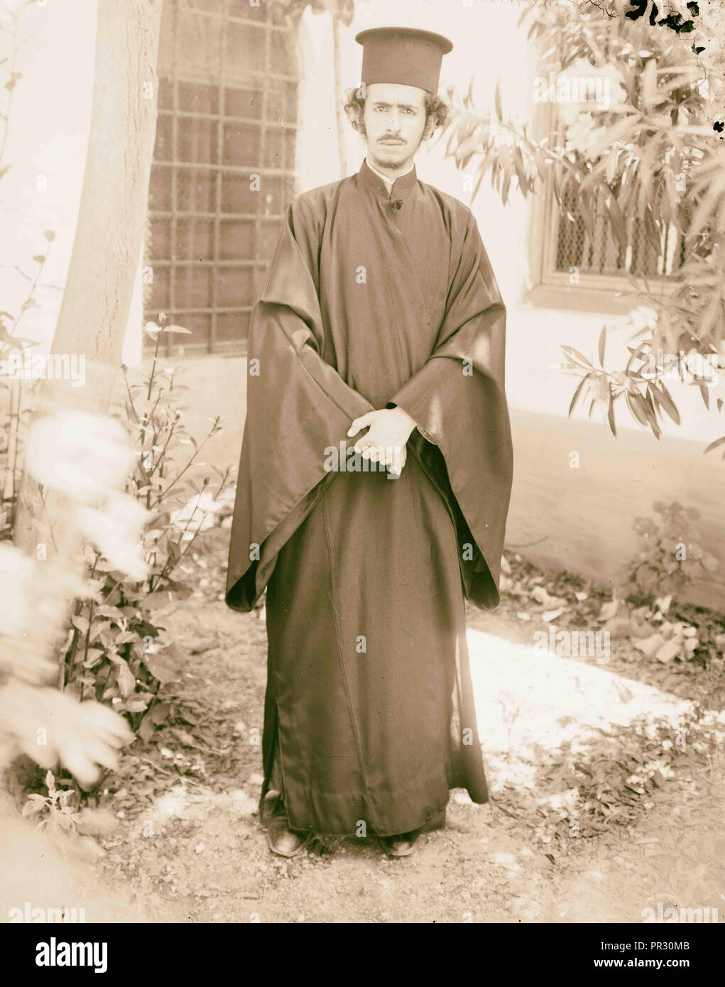 Greek Orthodox monk. 1898, Middle East, Israel and/or Palestine Stock ...