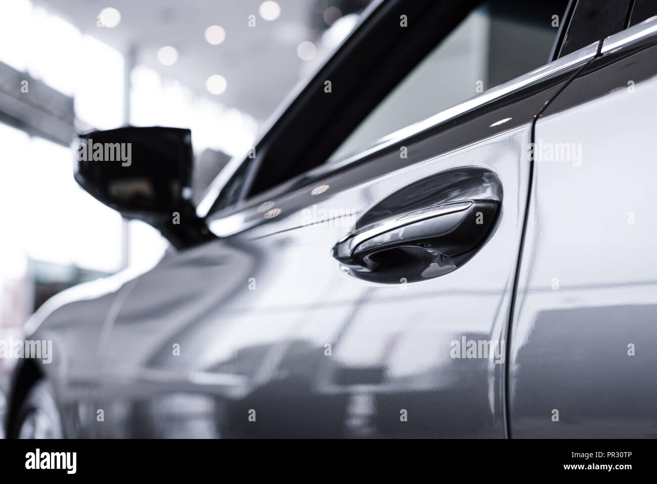 close up view of luxury shiny car in auto salon Stock Photo - Alamy