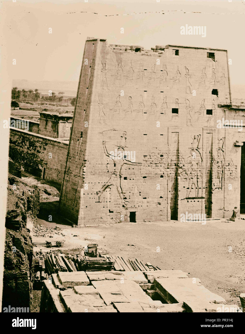 Temple in Egypt. 1898, Egypt Stock Photo - Alamy