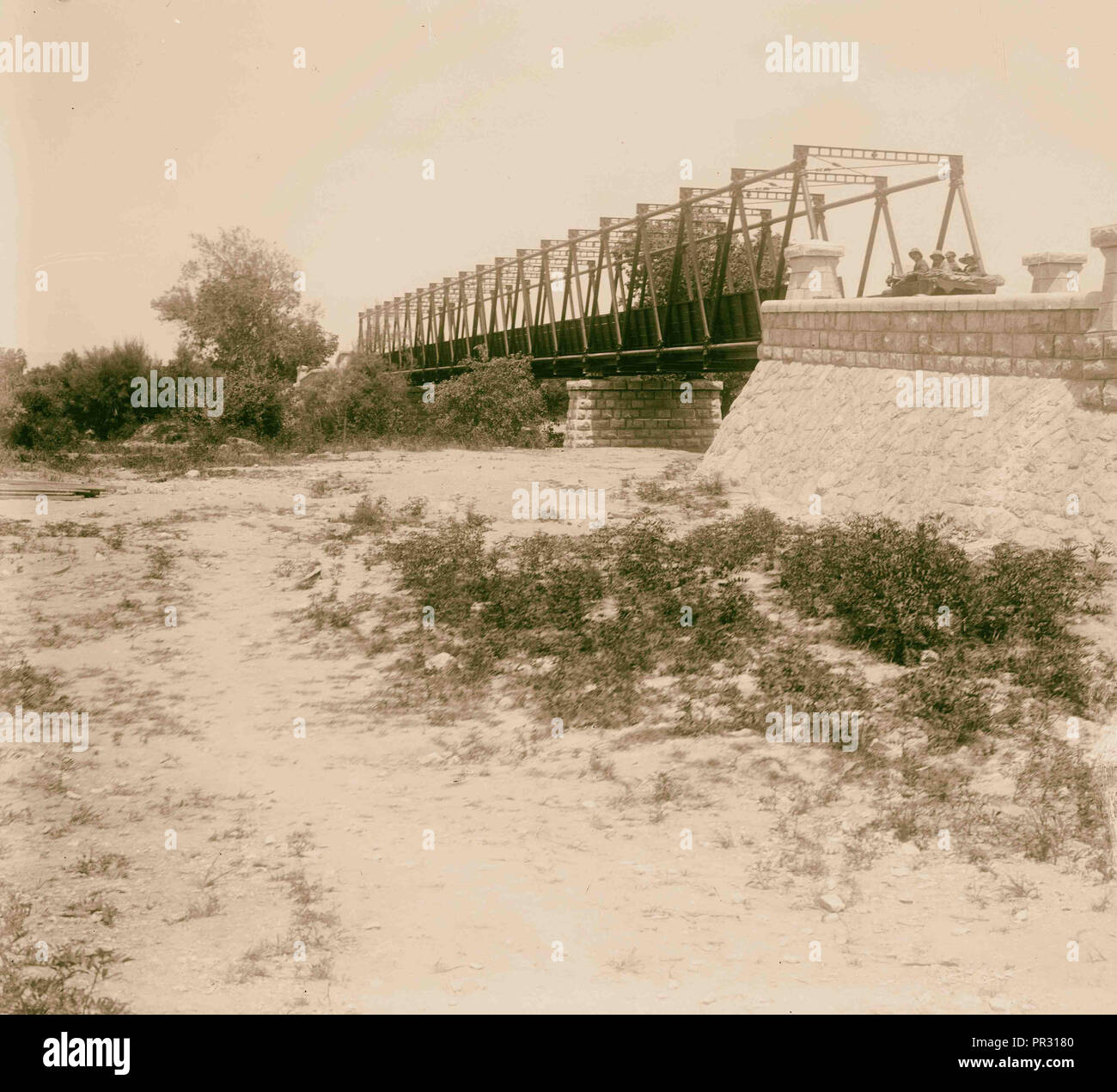 Allenby Bridge over the Jordan, showing. 1900 Stock Photo - Alamy