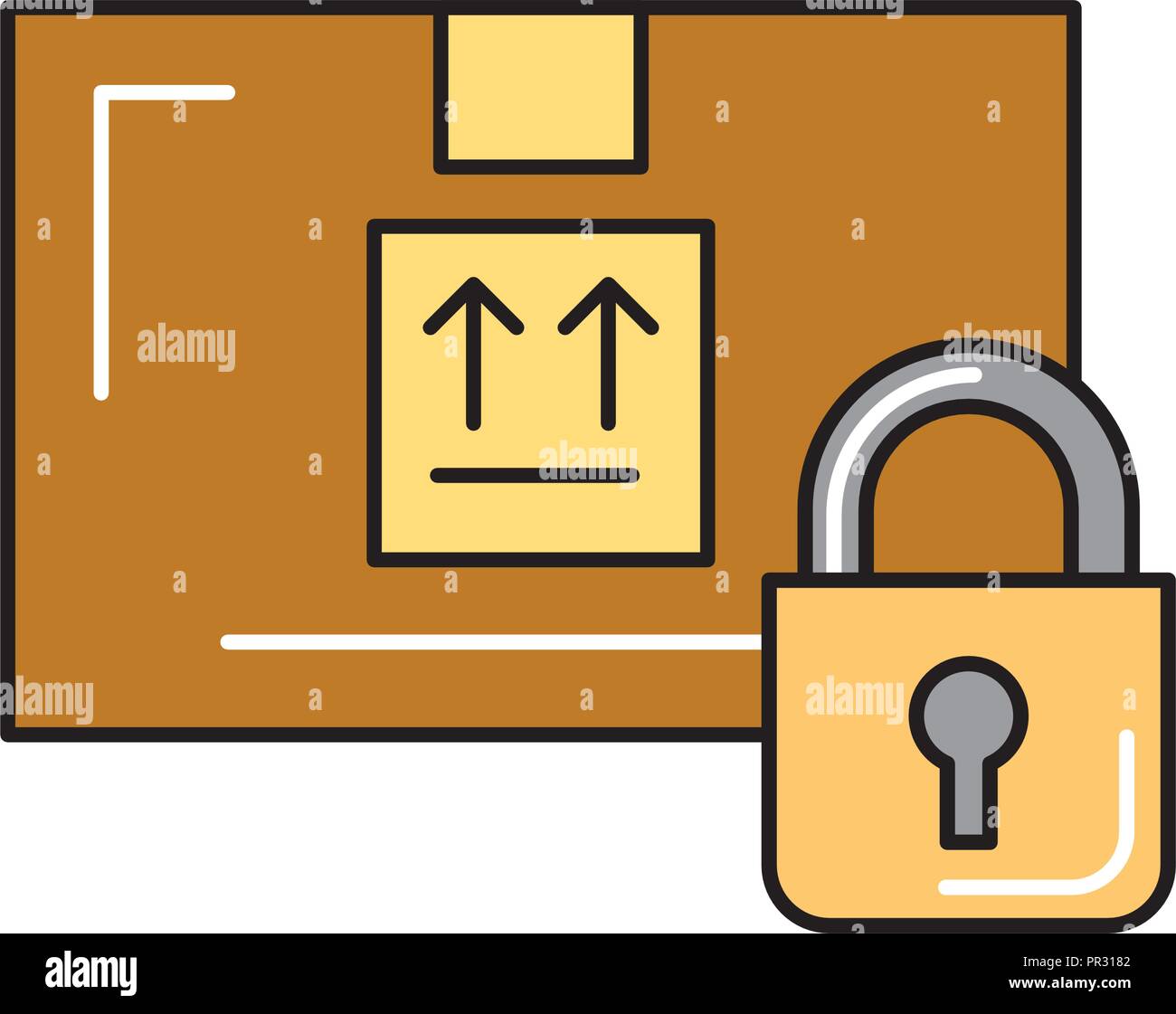 Security box parcel Stock Vector Images - Alamy