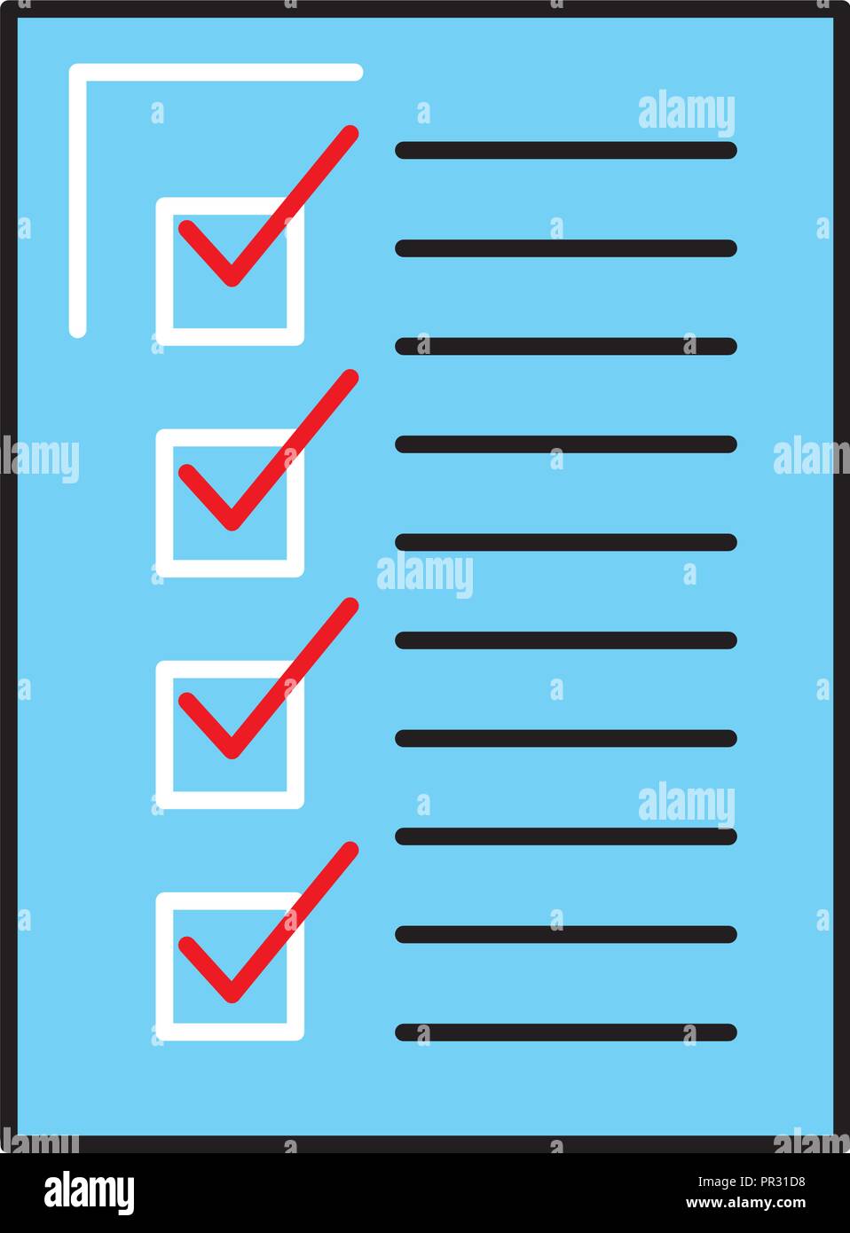 check list approved document business Stock Vector Image & Art - Alamy