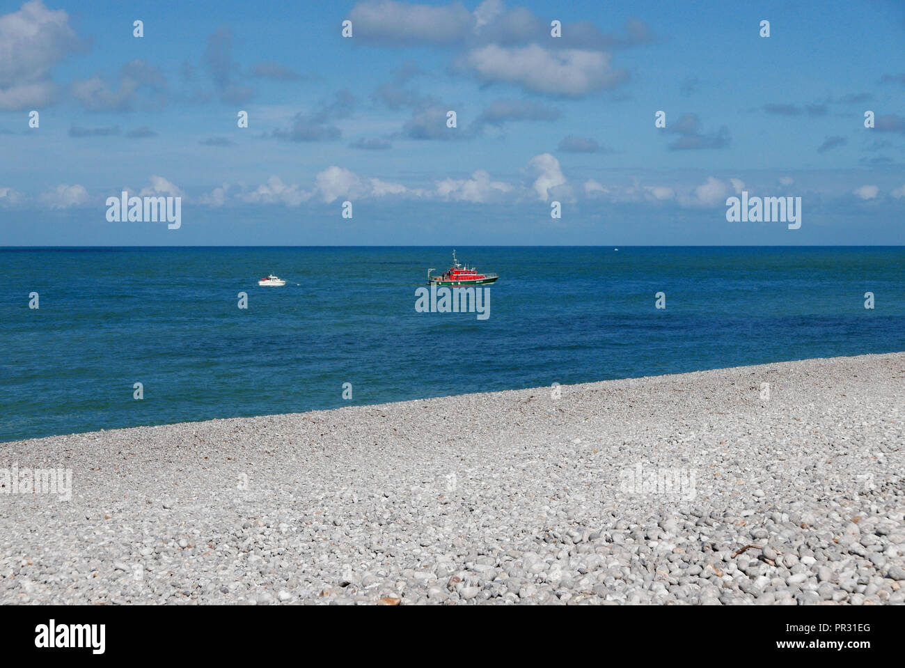 Fecamp pebble beach, Seine-Maritime, Normandy, France, Europe Stock ...