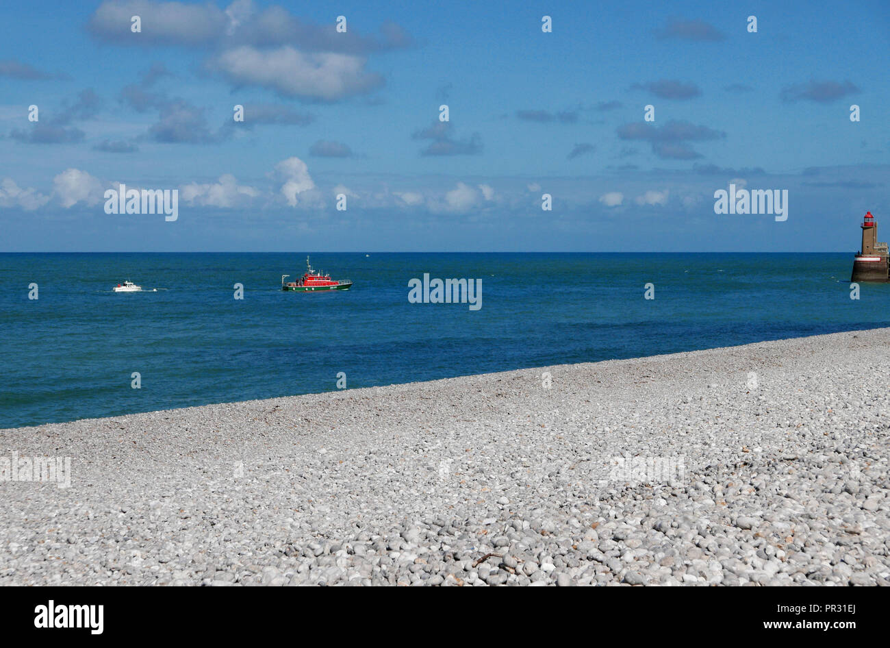 Fecamp pebble beach, Seine-Maritime, Normandy, France, Europe Stock ...