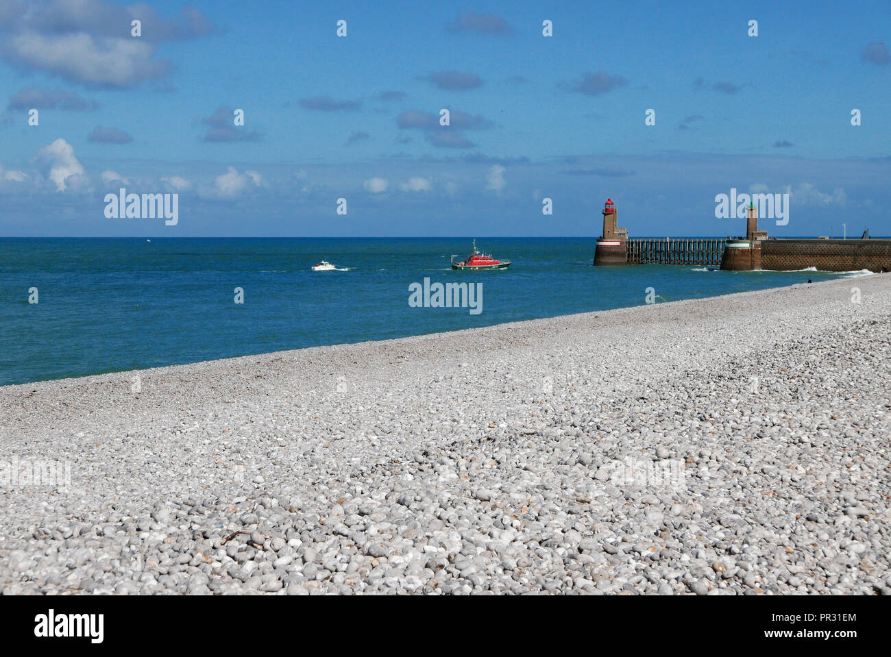 Fecamp pebble beach, Seine-Maritime, Normandy, France, Europe Stock ...