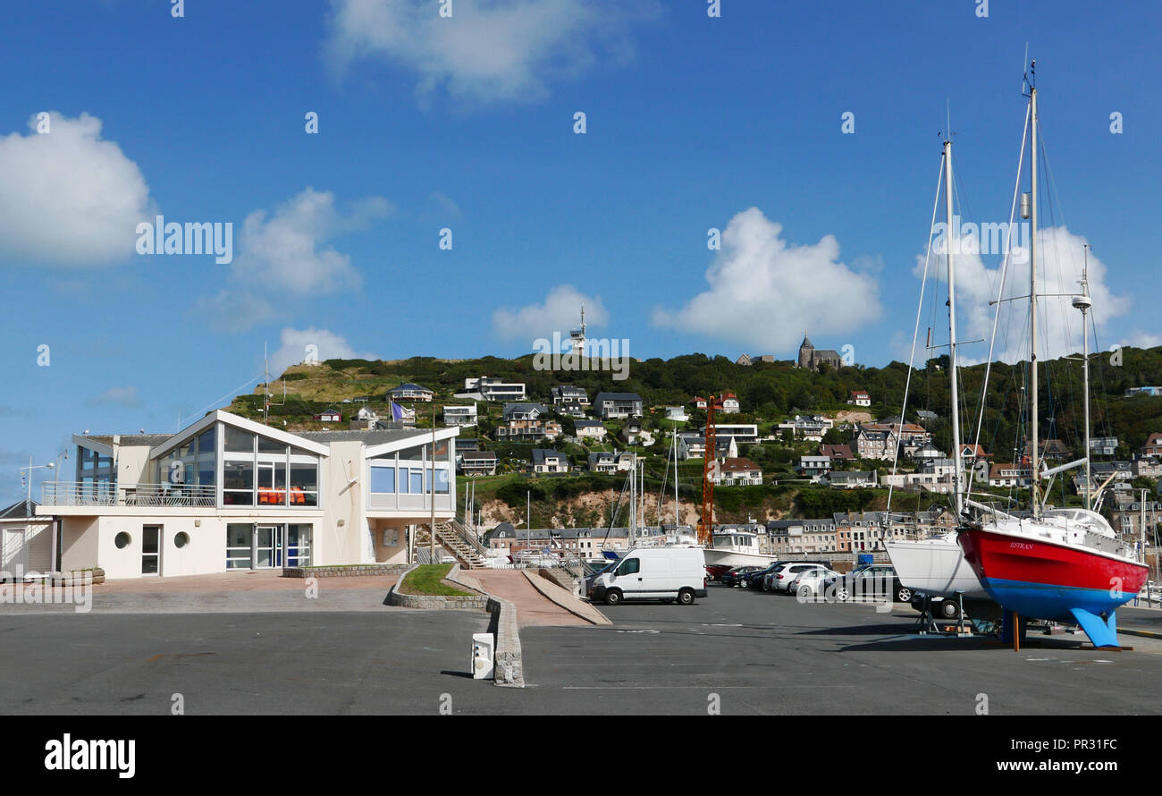 Fecamp harbour, Cap Fagnet, Seine-Maritime, Normandy, France, Europe ...