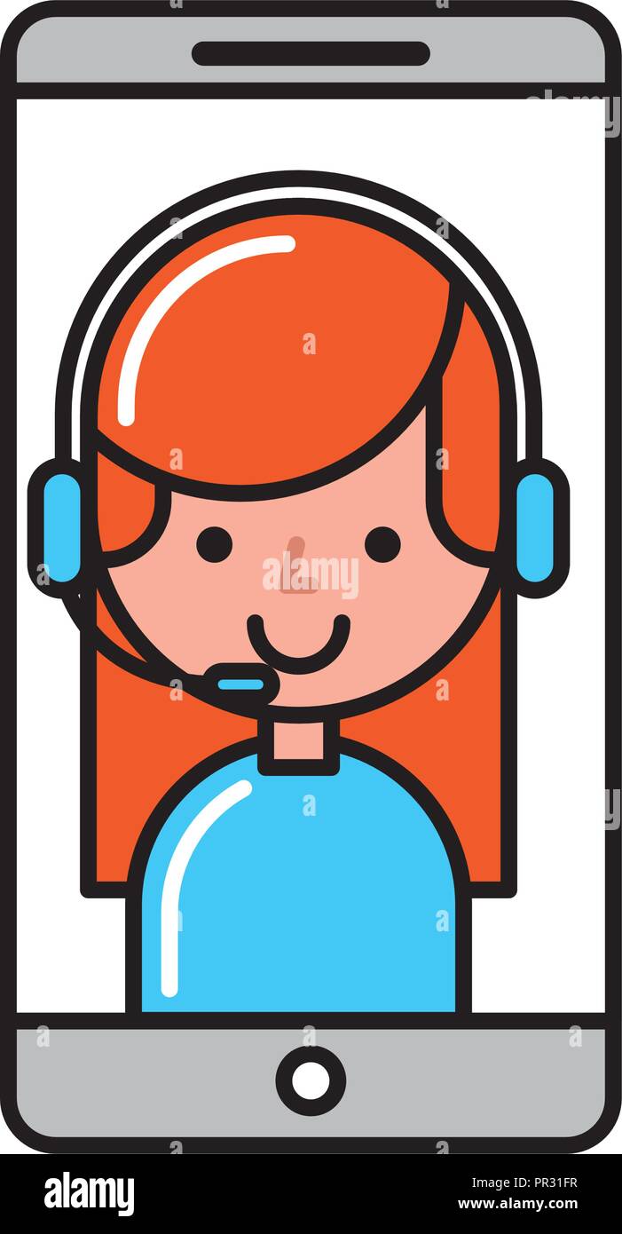 Girl manager laptop online Stock Vector Images - Alamy