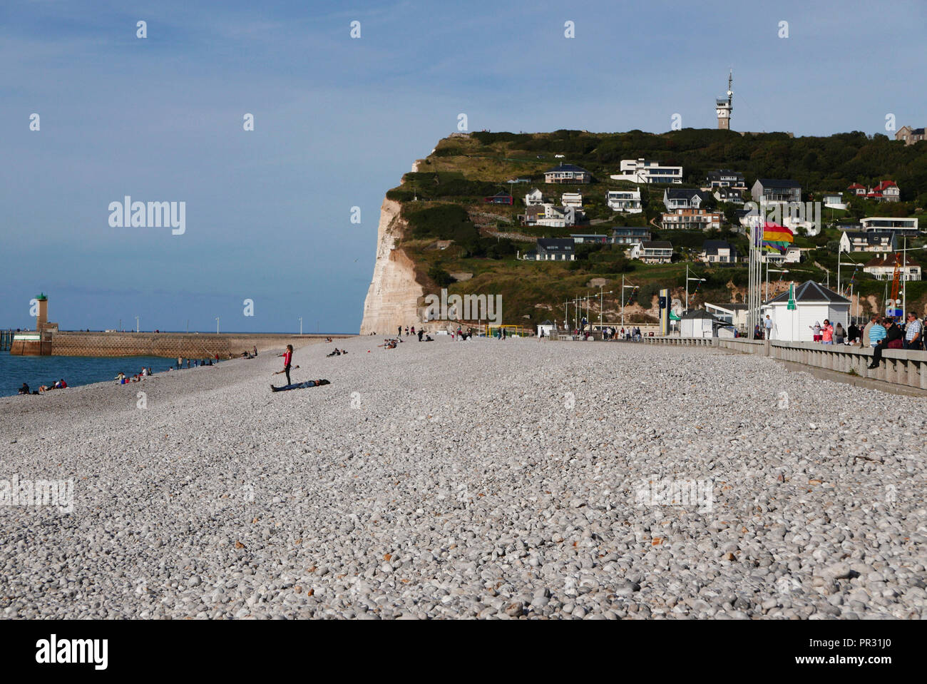 Fecamp pebble beach, Seine-Maritime, Normandy, France, Europe Stock ...