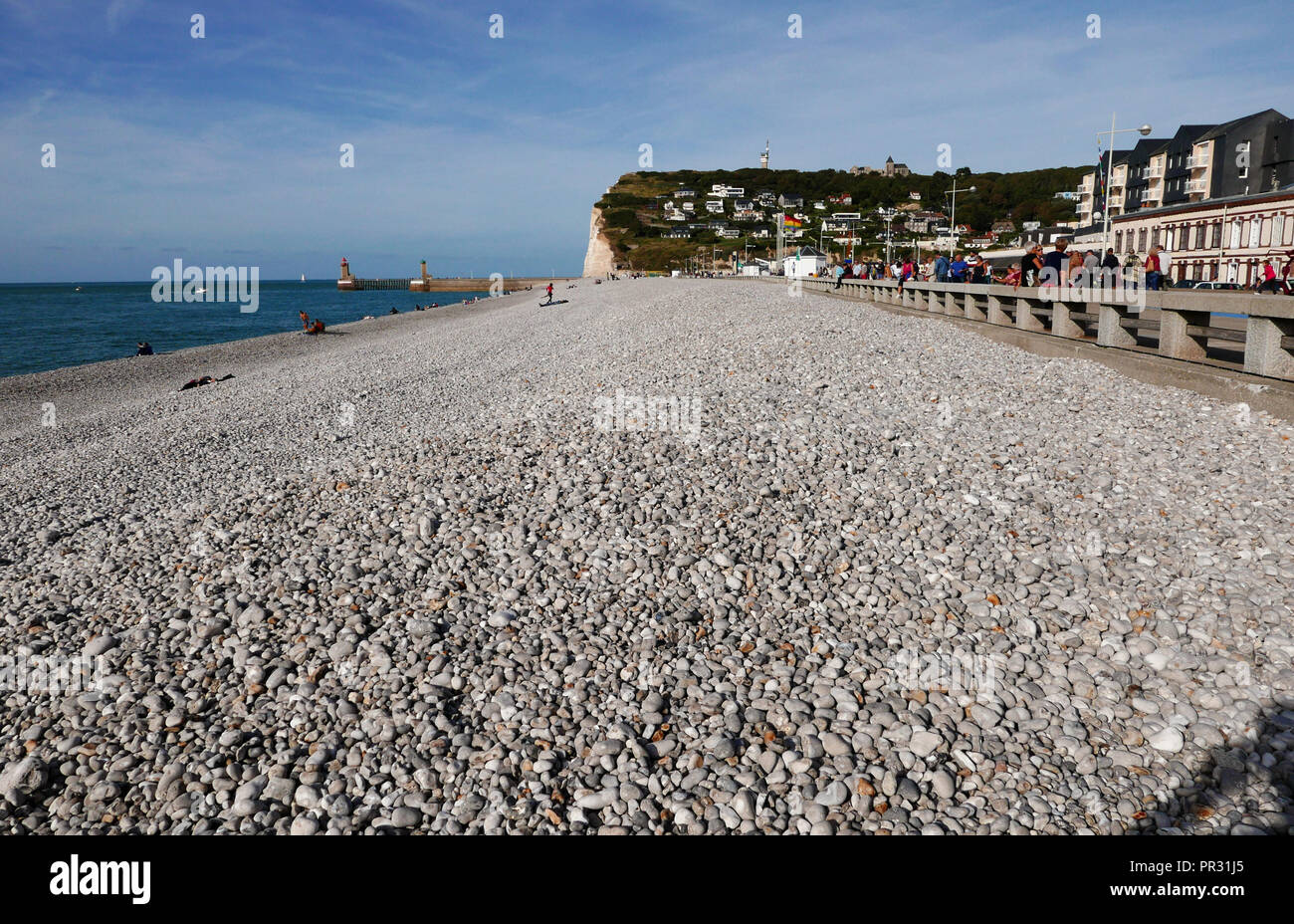 Fecamp pebble beach, Seine-Maritime, Normandy, France, Europe Stock ...