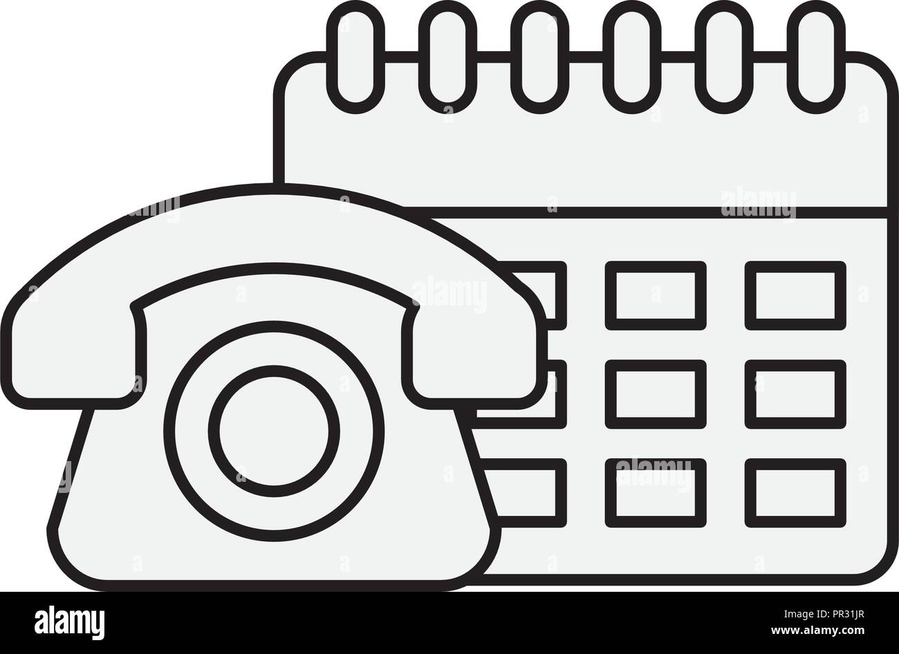 telephone calendar online shopping logistic Stock Vector Image & Art ...