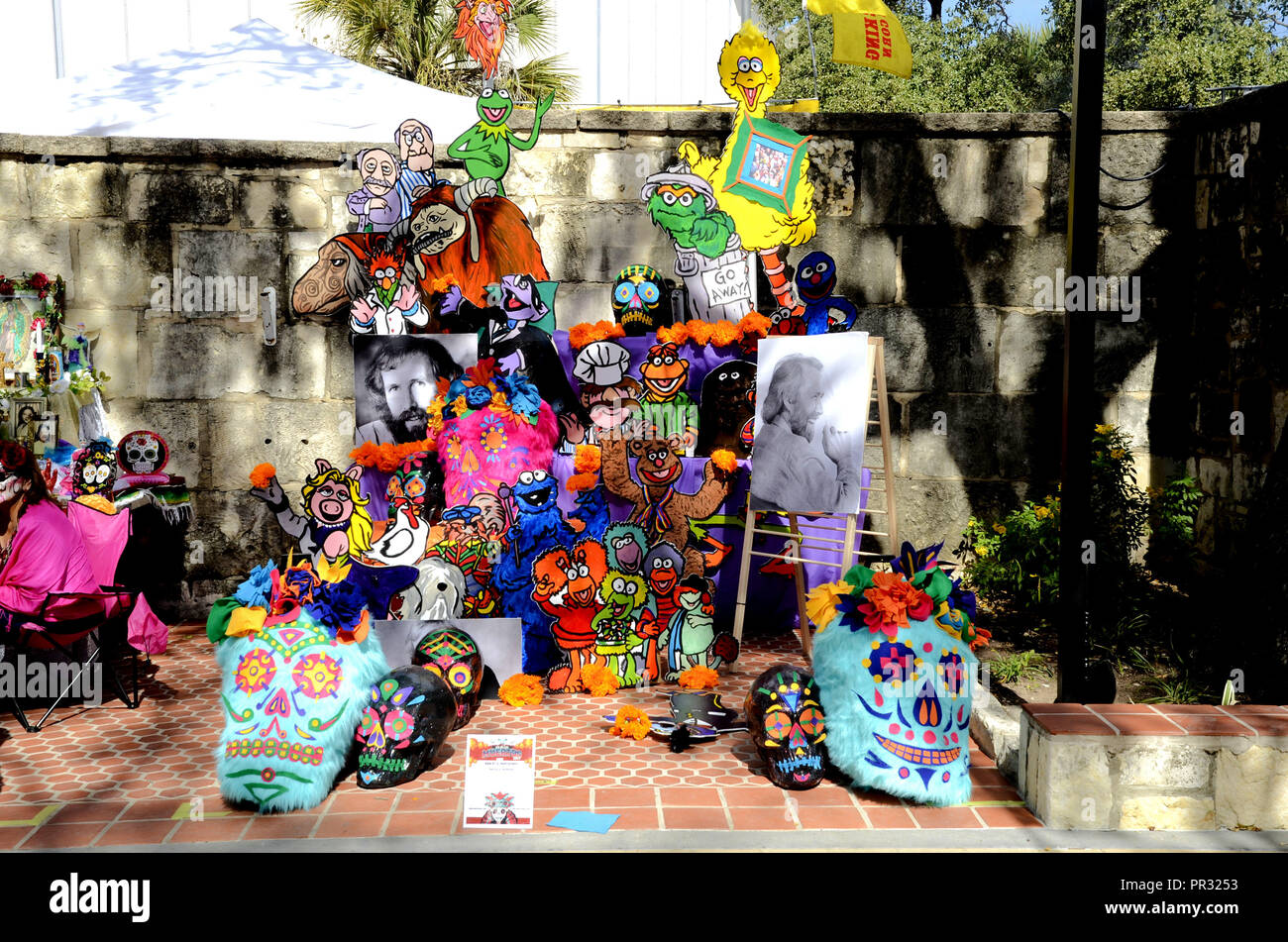 Altar in honor of Jim Henson and the Muppets; Day of the Dead ...