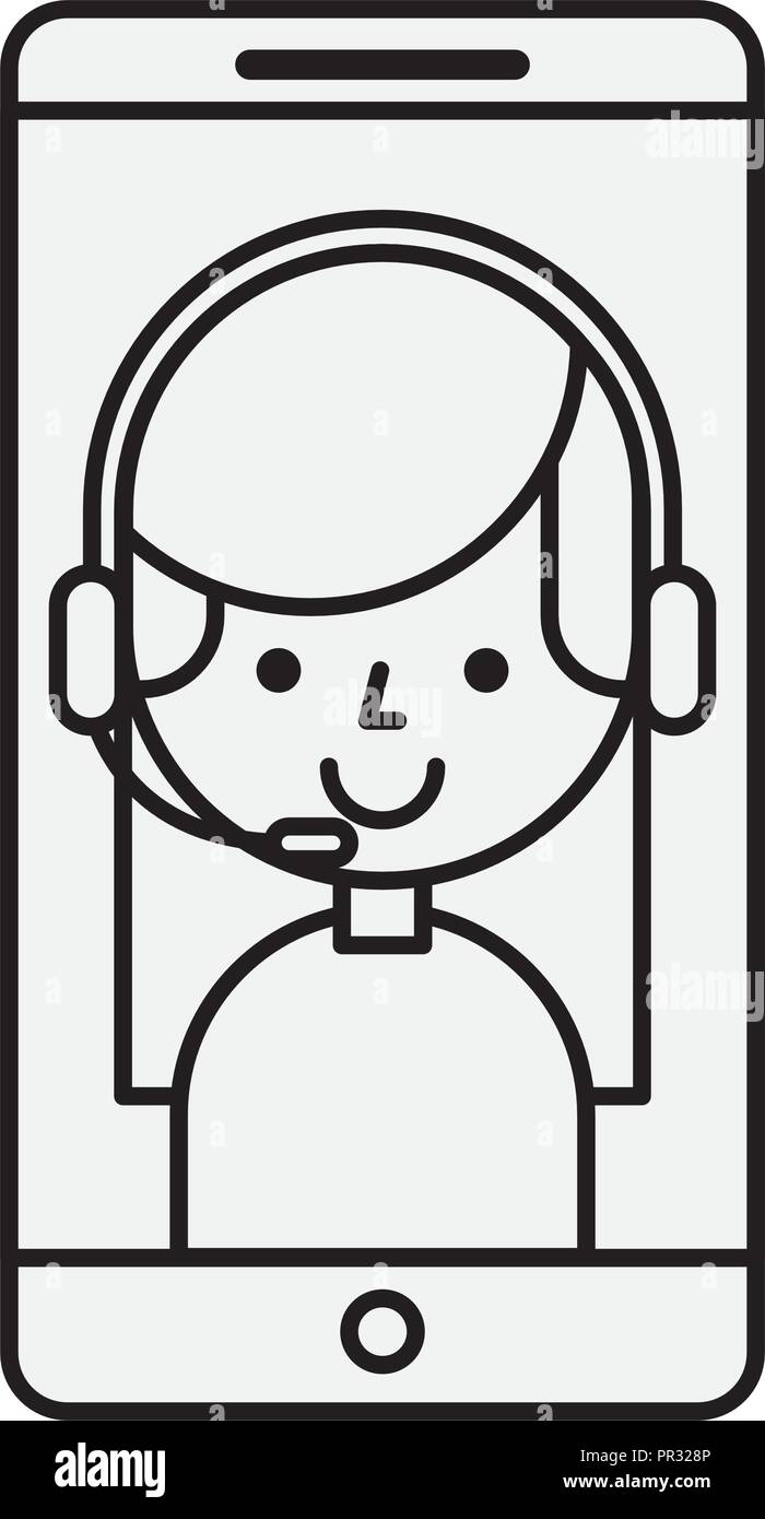 Girl manager laptop online Stock Vector Images - Alamy