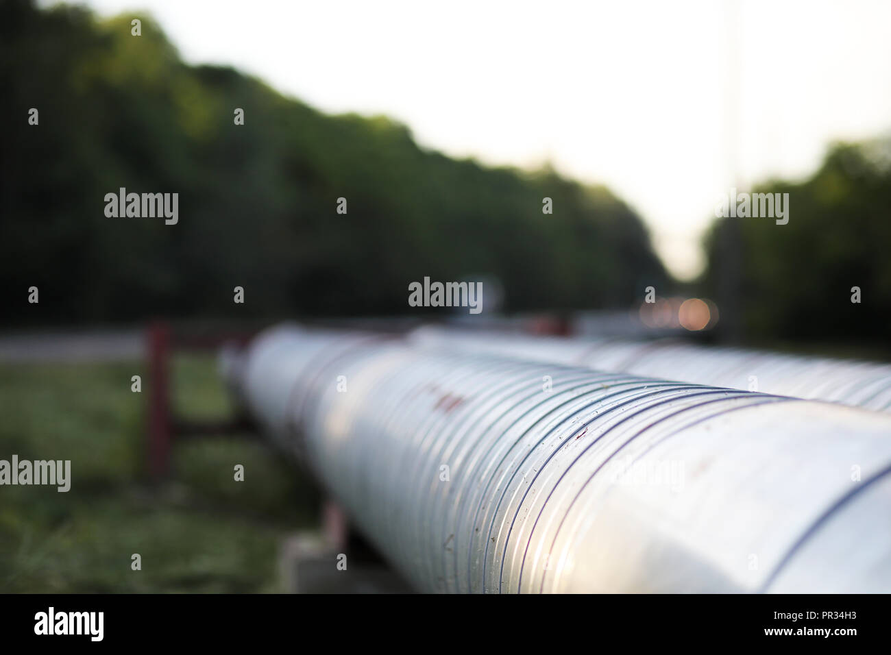 Pipeline on the street Stock Photo - Alamy