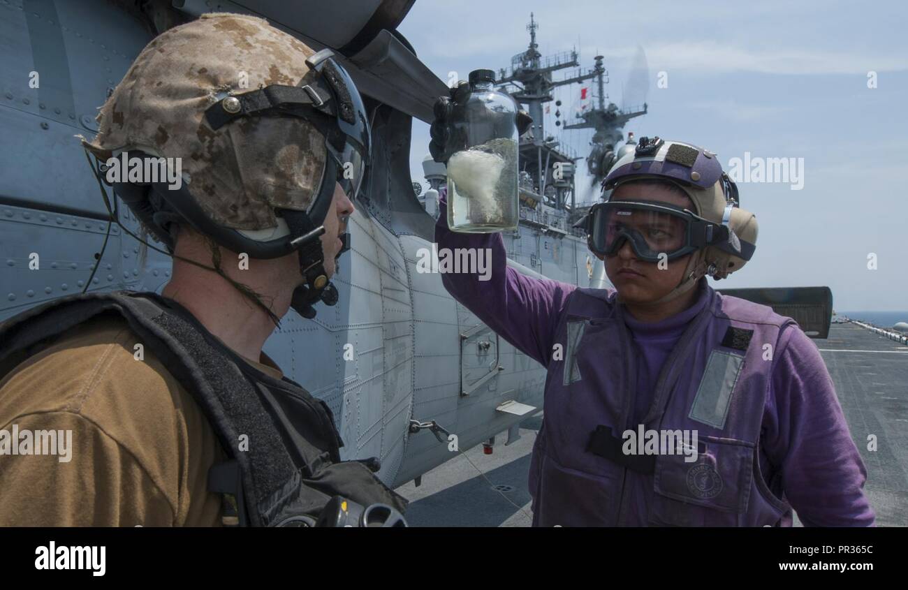 ATLANTIC OCEAN (July 21, 2017) Airman Brandon Filipov and Naval ...