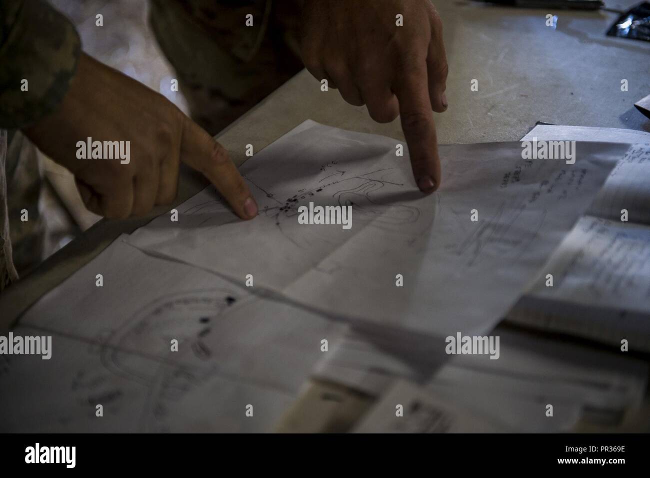 U.S. Army Reserve military police Soldiers from various units point to ...