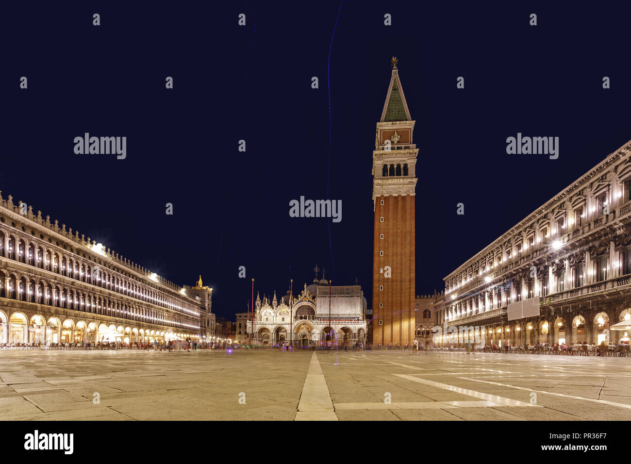 San Marco square, Venice Italy. Night view Stock Photo - Alamy