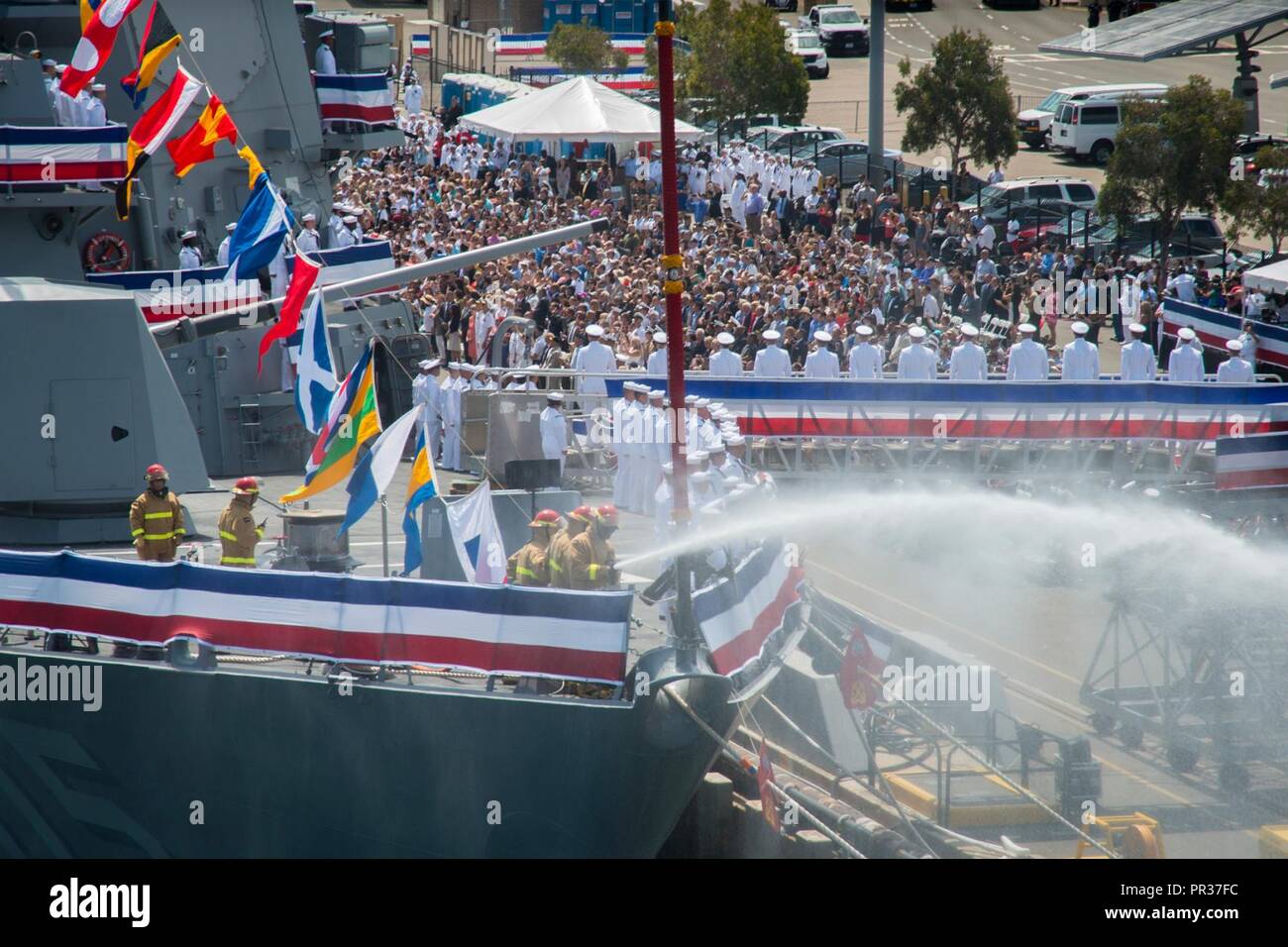 SAN DIEGO (July 29, 2017) The crew of the Arleigh Burke-class guided ...