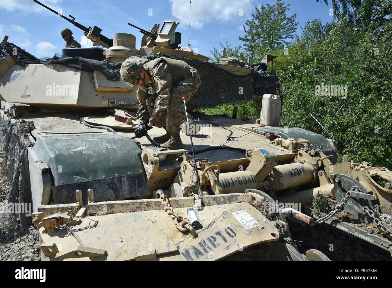 U.S. Soldiers with Aggressor Company, 1st Battalion, 68th Armor ...