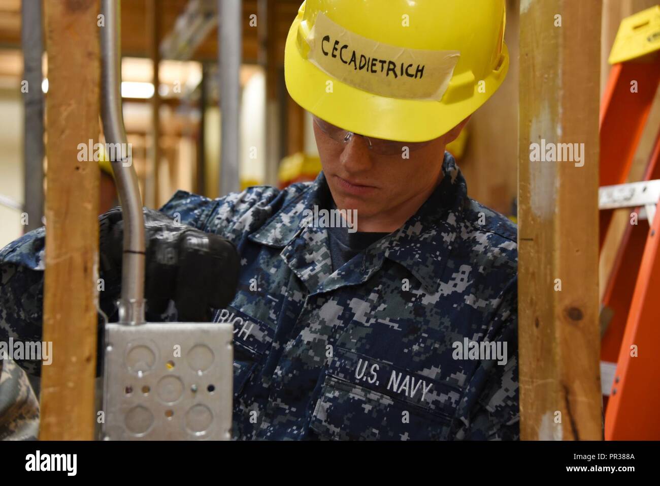 Seaman William Dietrich, 366th Training Squadron electrical systems ...