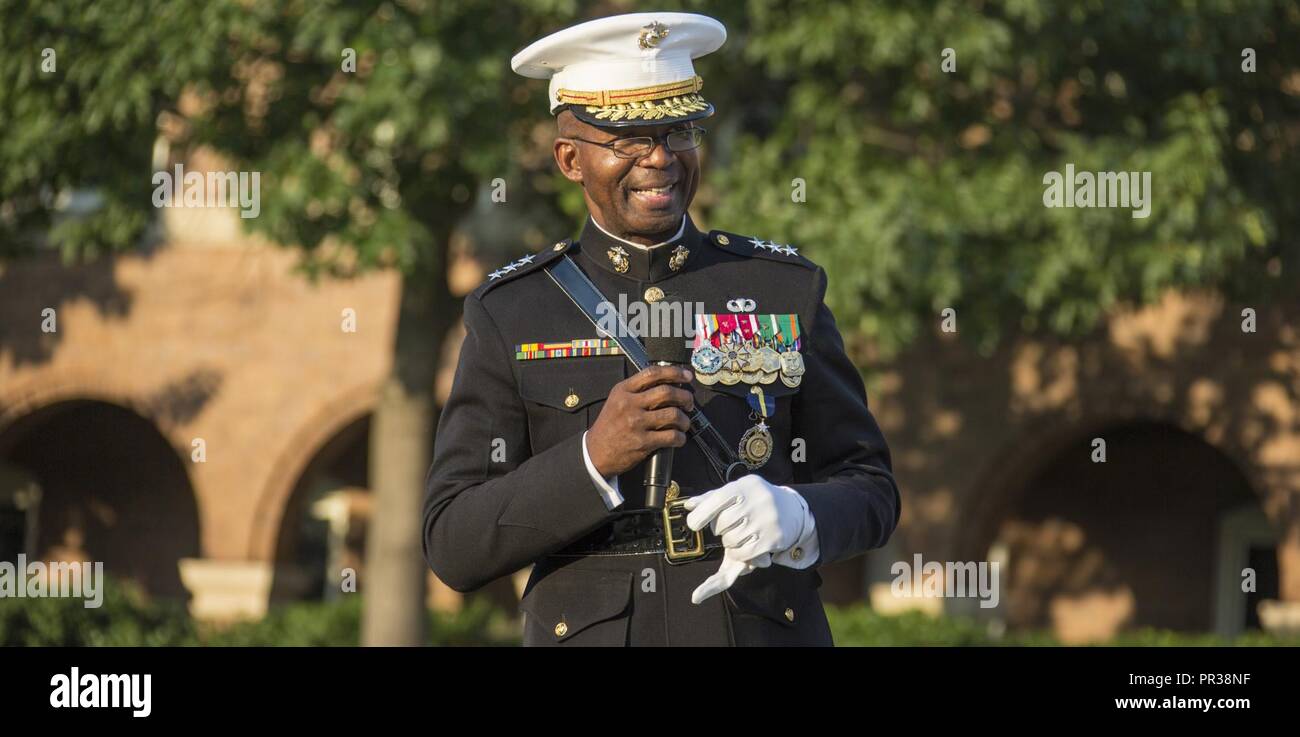 U.S. Marine Corps Lt. Gen. Ronald L. Bailey speaks to Marines and ...