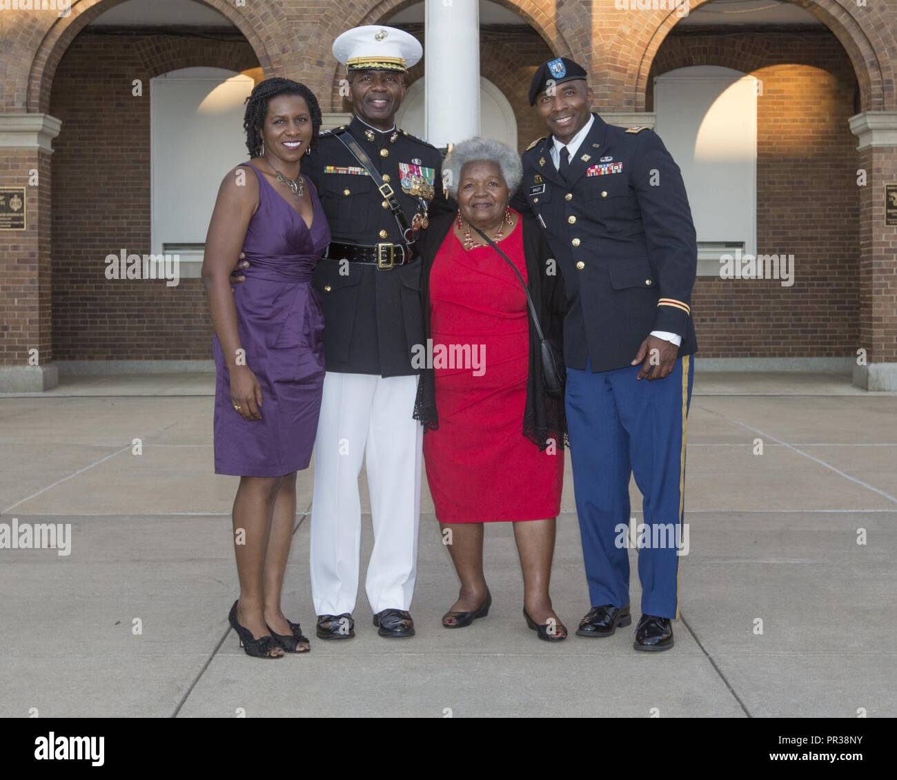 From left, Amanda Bailey, U.S. Marine Corps Lt. Gen. Ronald L. Bailey ...
