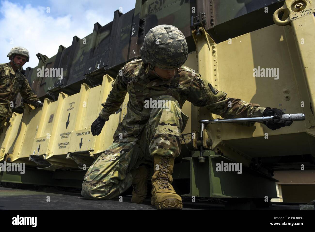 U.S. Army Pfc. Brandon Rodriguez, Alpha Battery, 2nd Battalion, 1st Air ...