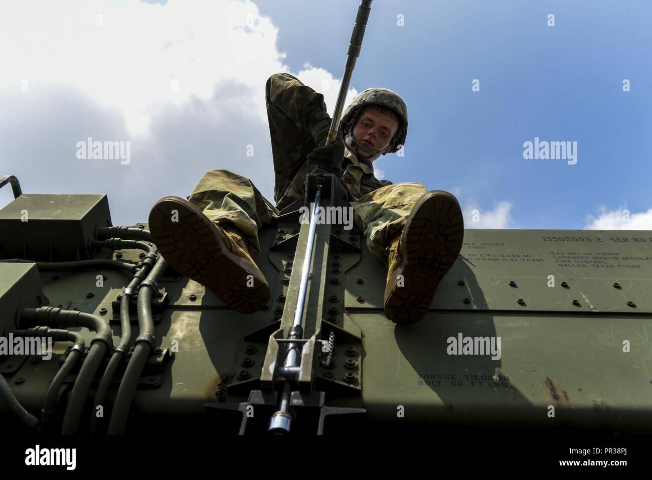 U.S. Army Pfc. Tyler Ankele, Alpha Battery, 2nd Battalion, 1st Air ...
