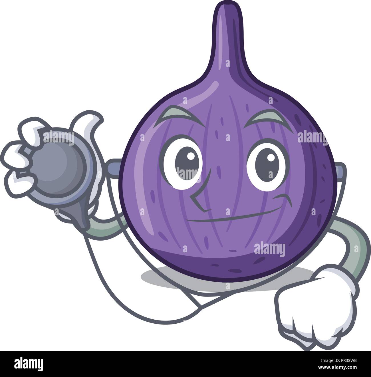 Doctor character fig fruit for healthy lifestyle vector illustration ...