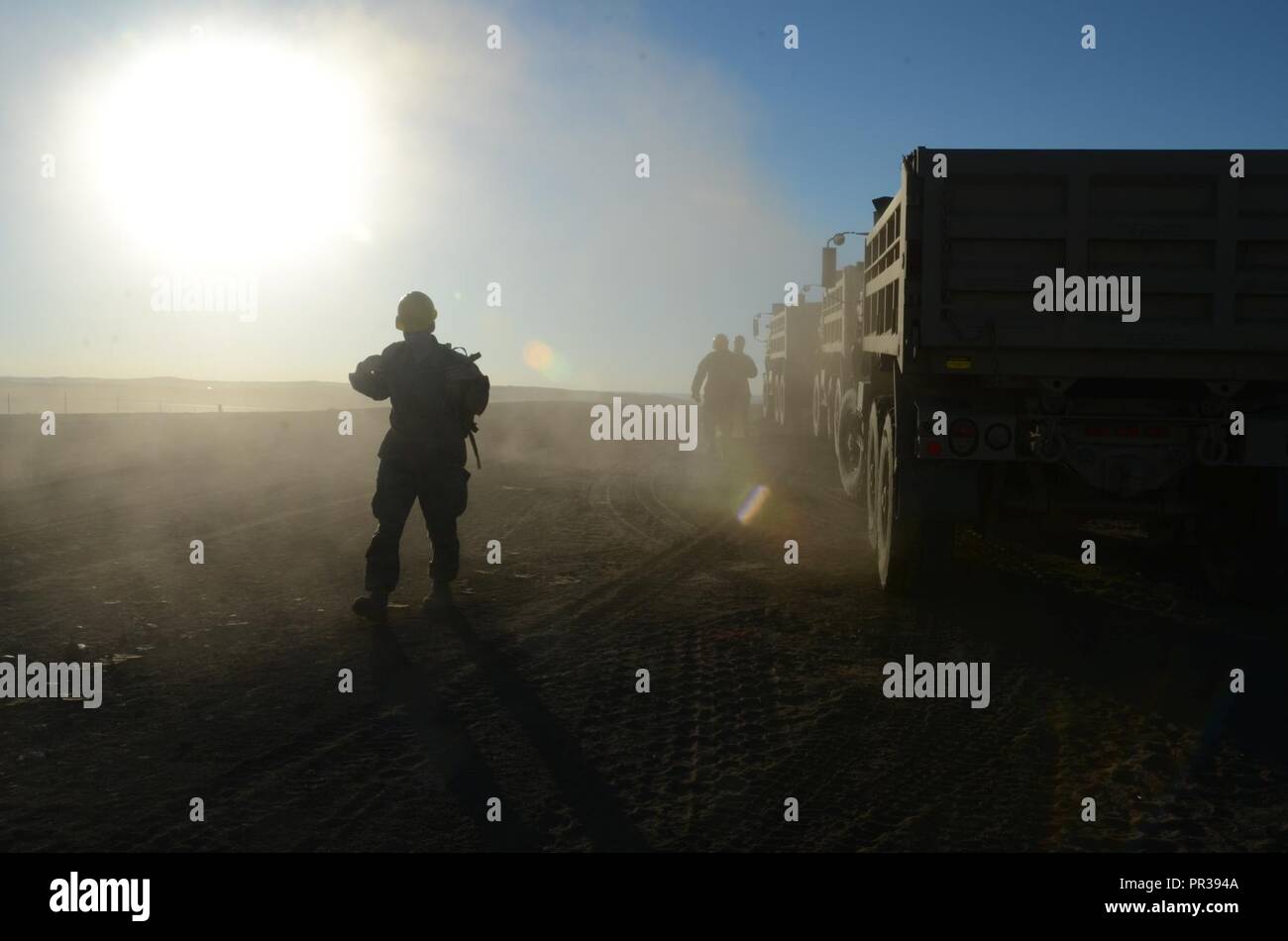 U.S. Army Reserve Soldiers with the 317th Engineer Construction Company ...