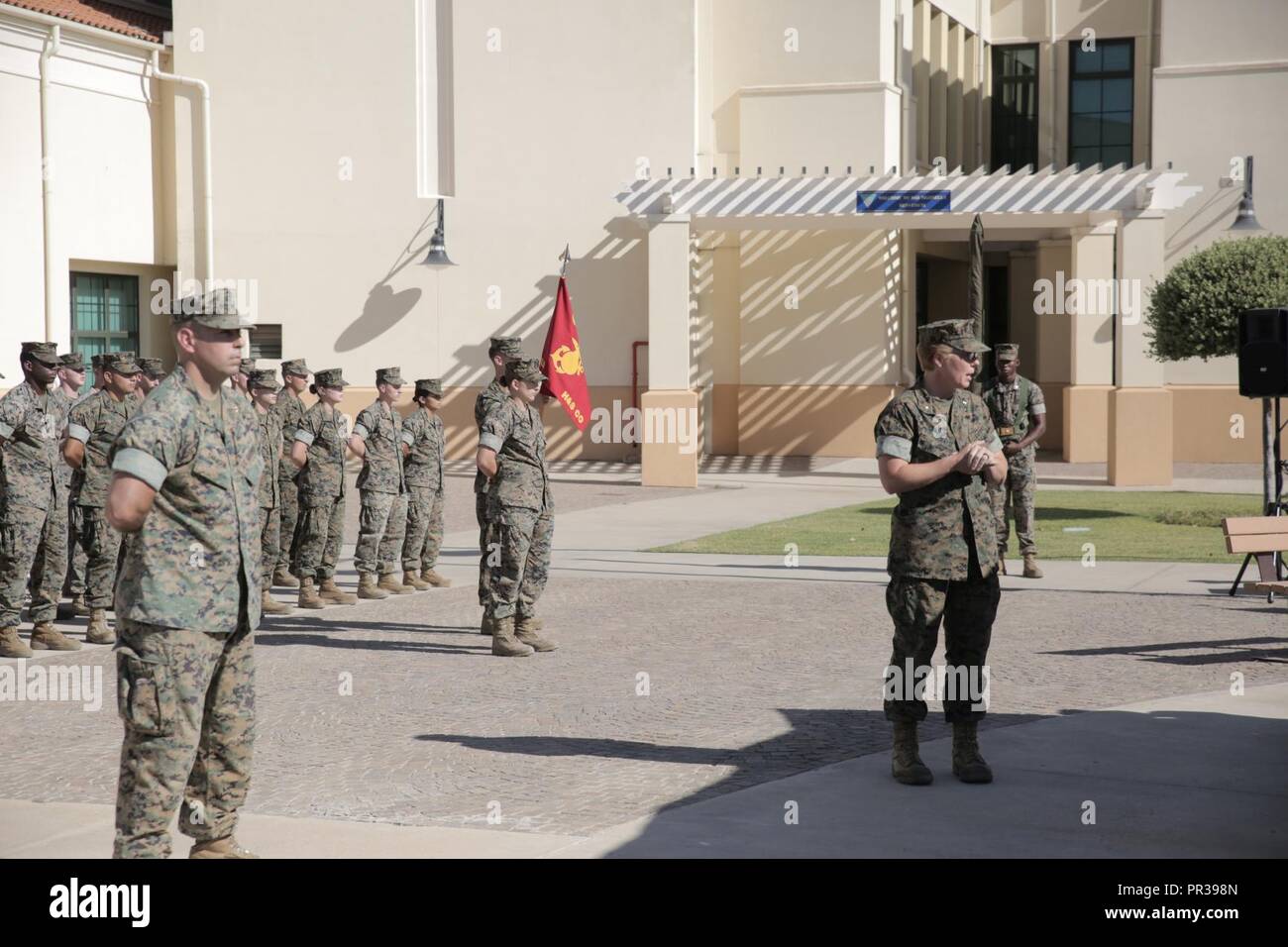 Lieutenant Col. Karin Fitzgerald, commanding officer of Combat ...