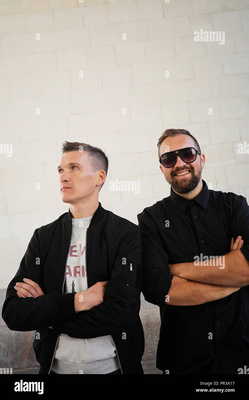 Two men in sunglasses Stock Photo - Alamy