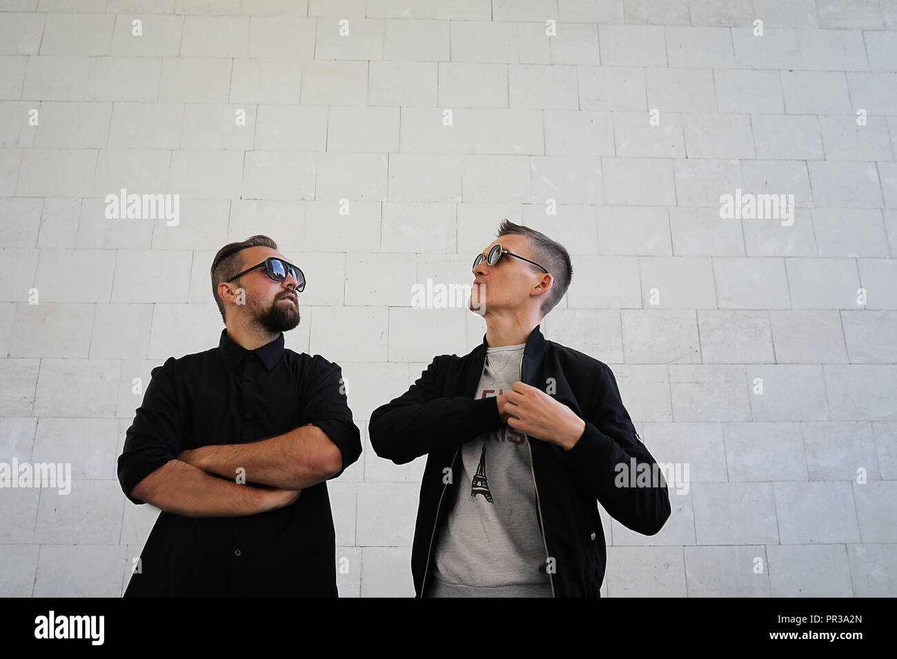 Two men in sunglasses Stock Photo - Alamy