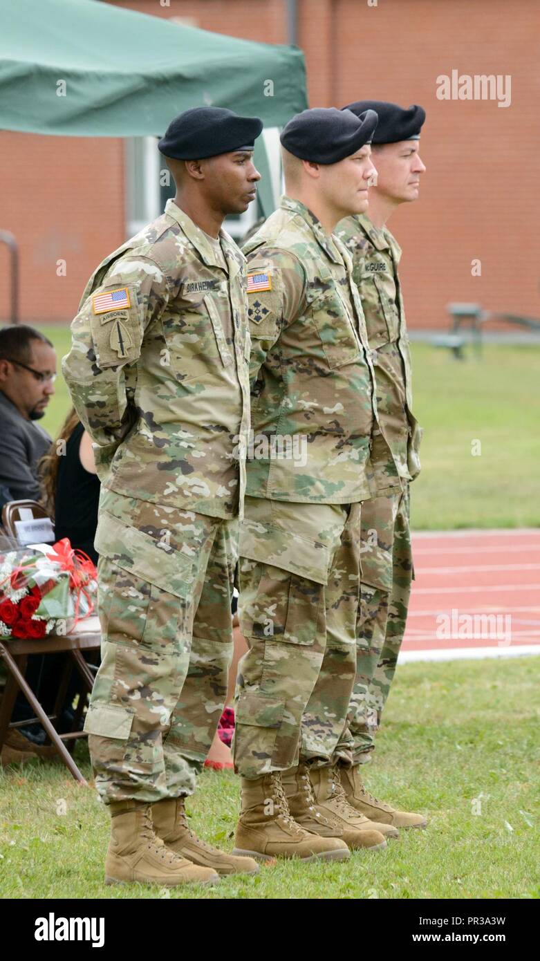 From left, U.S. Army Command Sgt. Maj. Joe C. Birkhead IV, outgoing ...