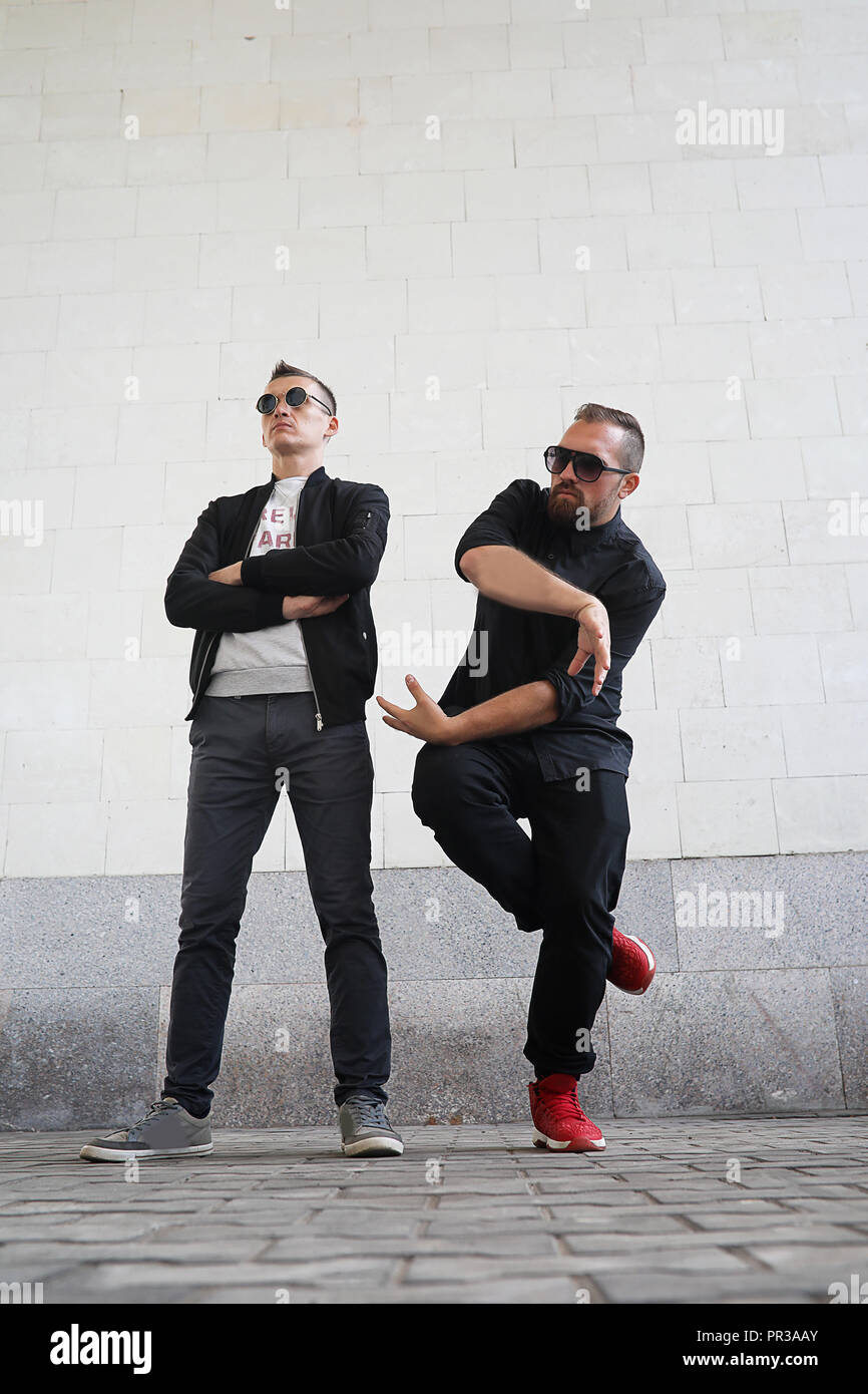 Two men in sunglasses Stock Photo - Alamy