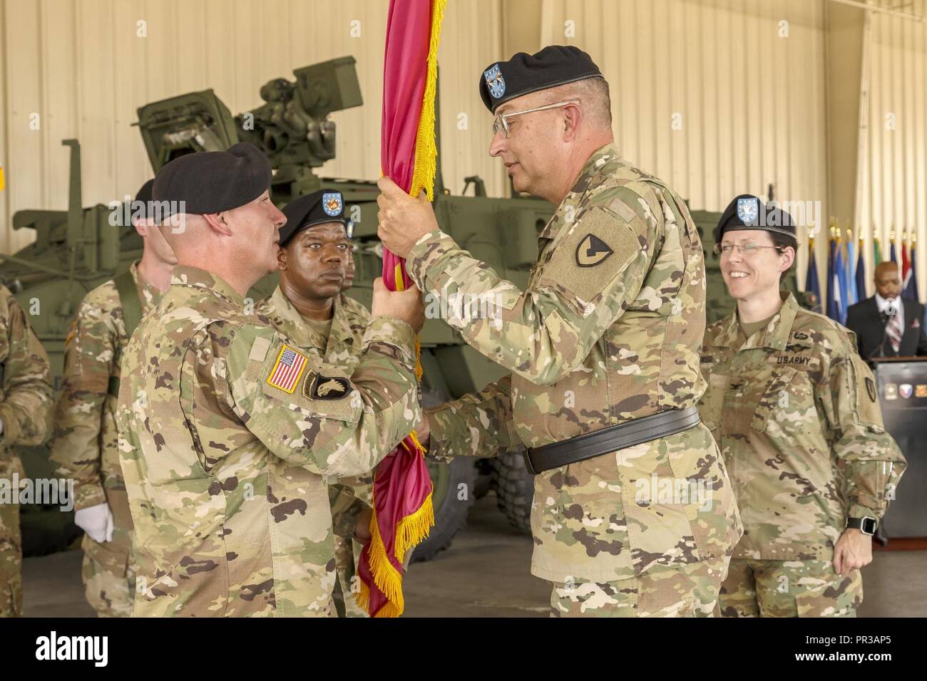 Maj. Gen. Clark LeMasters, right, commanding general for TACOM Life ...