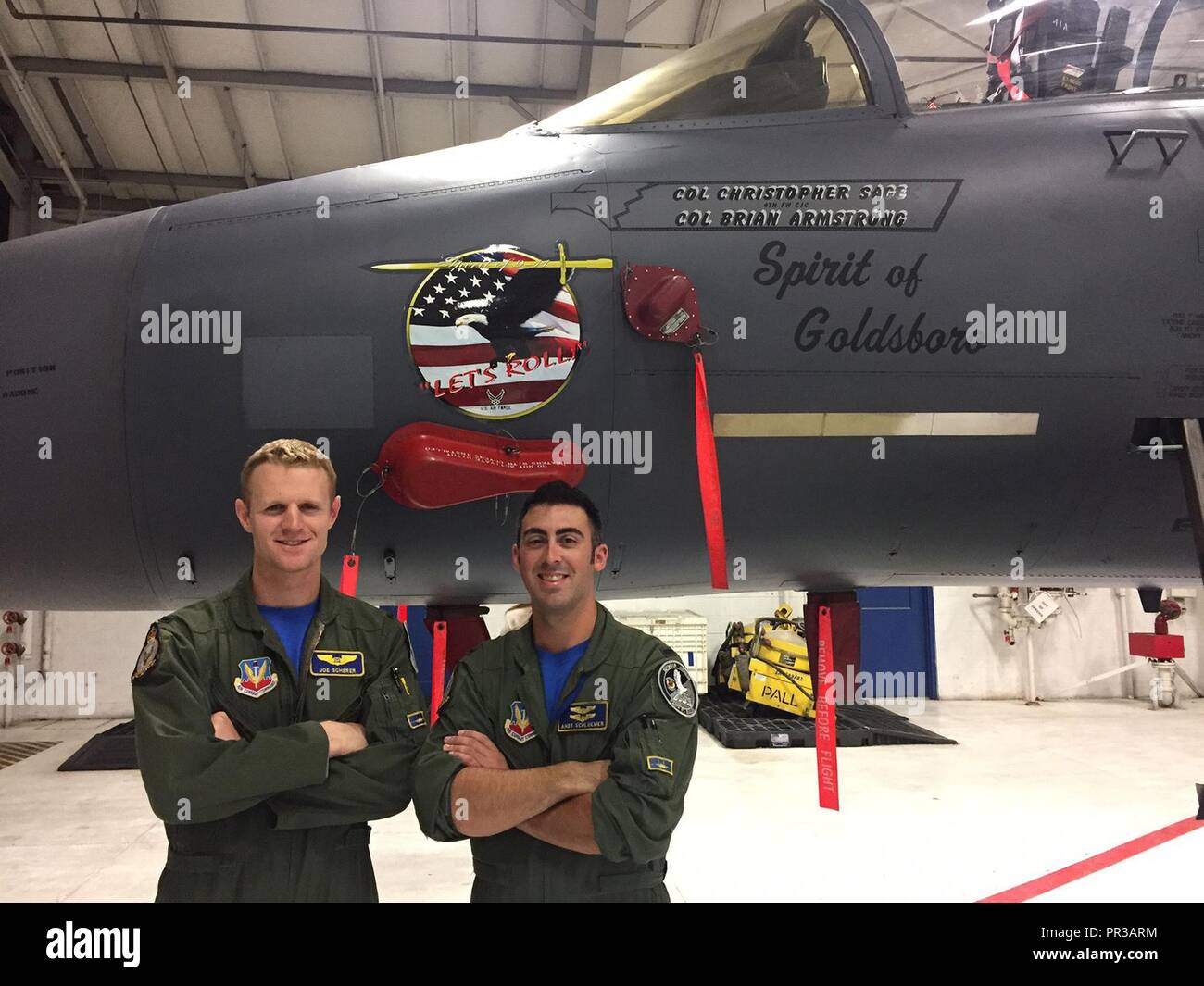 1st. Lt. Andy Schloemer (right), standing with 1st. Lt. Joe Scherer of ...