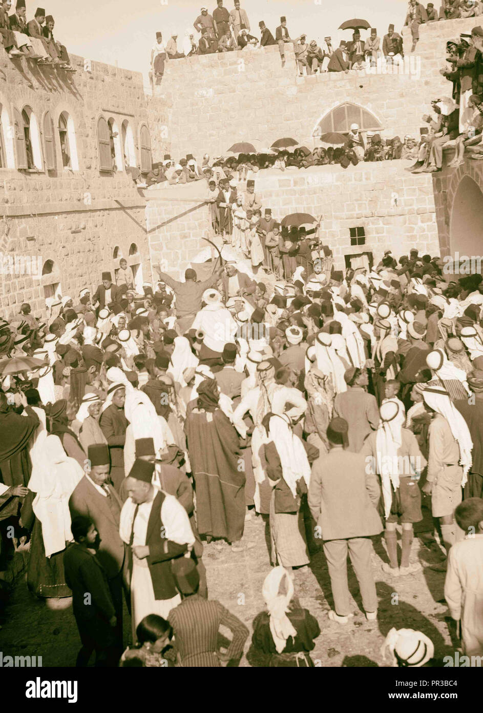 Jerusalem, at the shrine of Nebi Musa. 1937, West Bank Stock Photo - Alamy