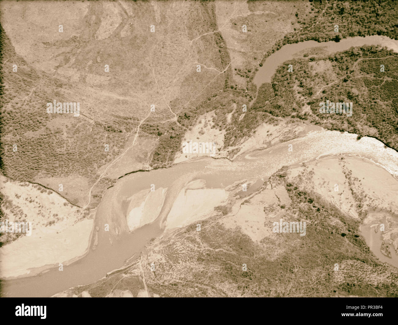 Air views. Low view of Jordan bends. 1937 Stock Photo - Alamy
