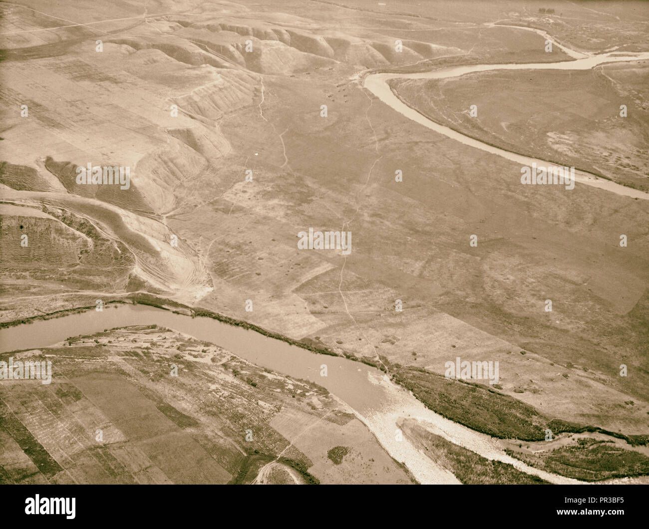 Air views. Low view of Jordan bends. 1937 Stock Photo - Alamy