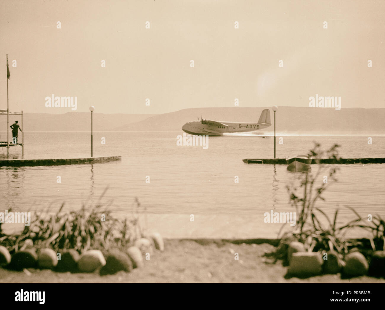 Lido, Flying boat Clio. Flying boat from the Lido. 1934, Israel Stock ...