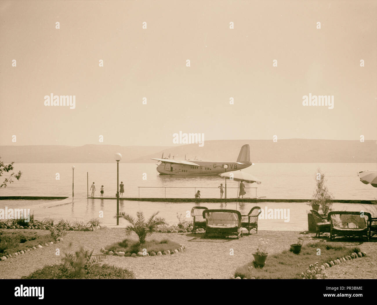 Lido, Flying boat Clio. Flying boat from the Lido. 1934, Israel Stock ...