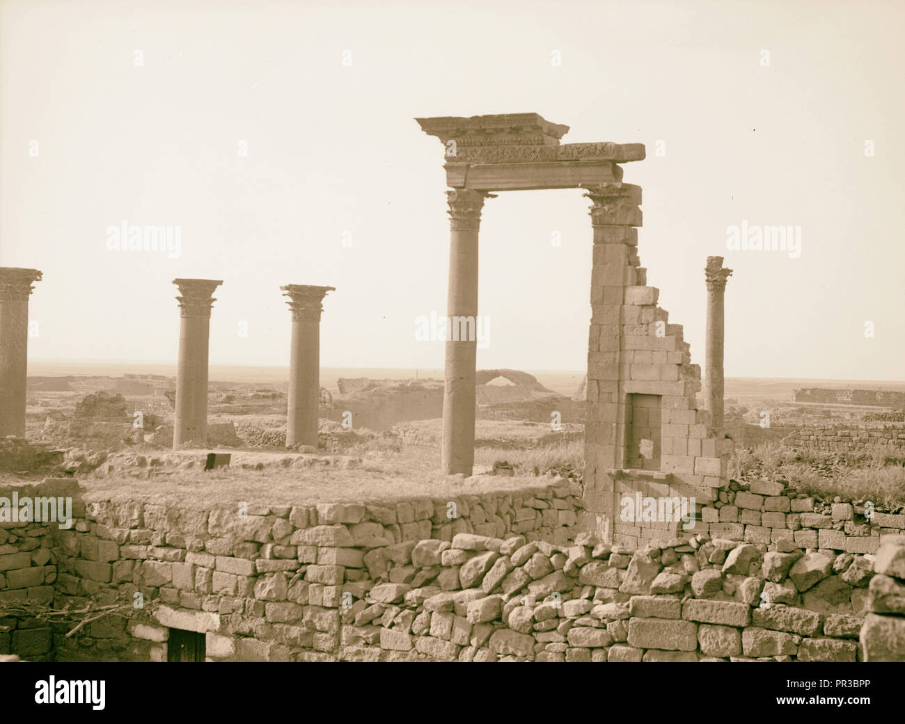 Jebel el-Druze & Hauran. Basra Eski Sham. Beautiful entablature mounted ...