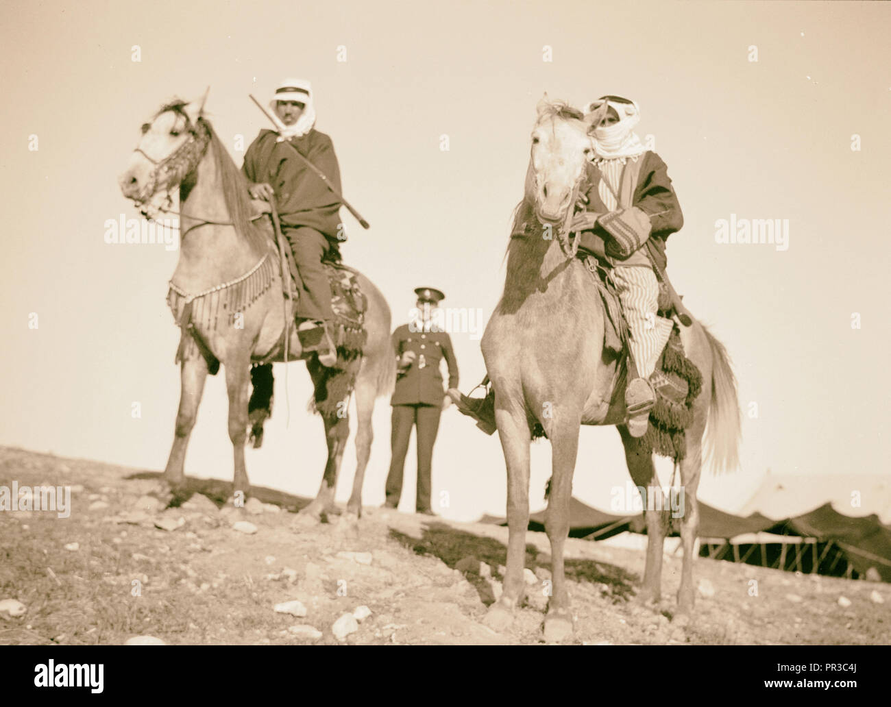 A tribal lunch at cavalry post at Tel-el-Meleiha, 20 miles North of ...