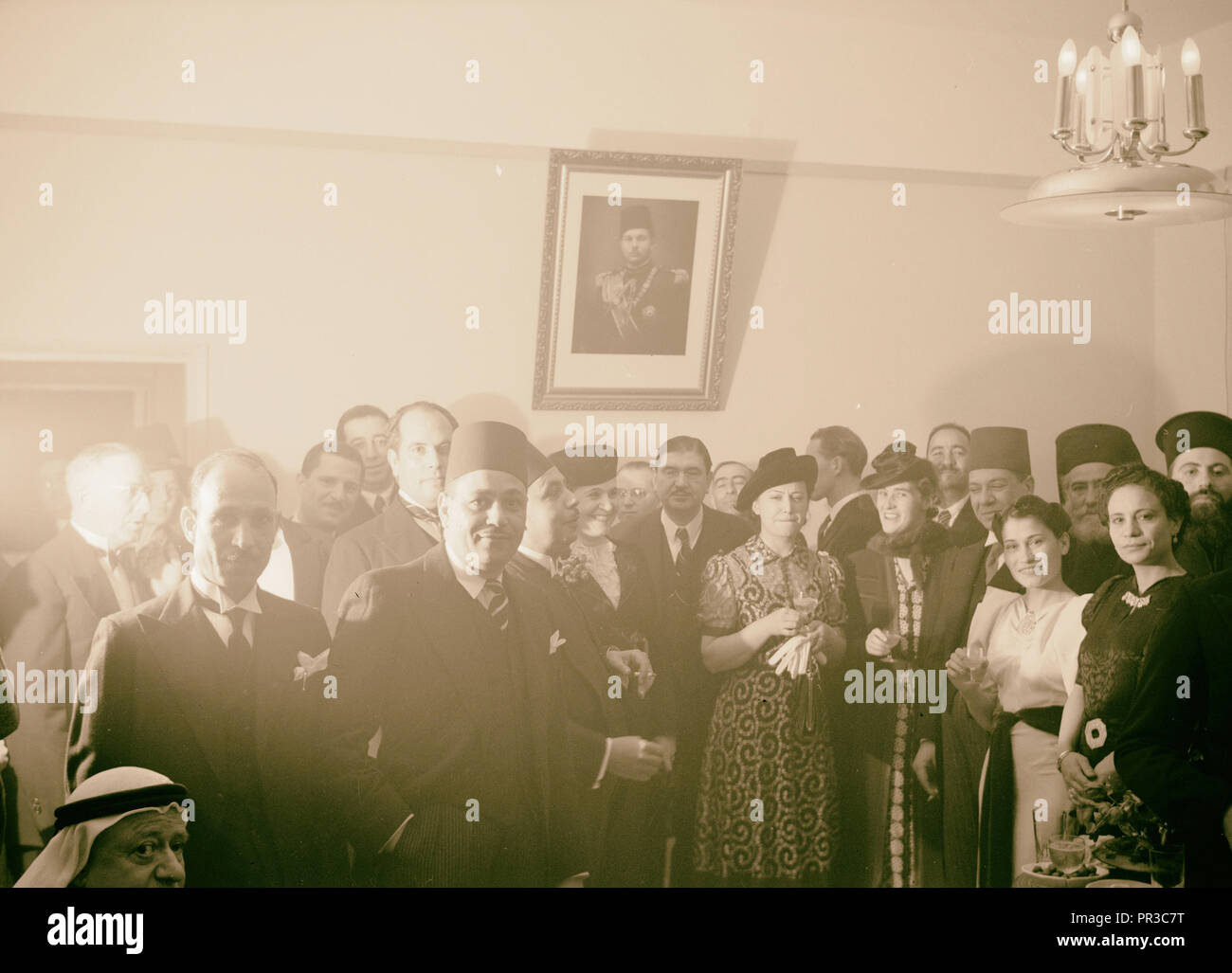 King Farouk's birthday celebrations in J'lem. [i.e., Jerusalem]. Group ...