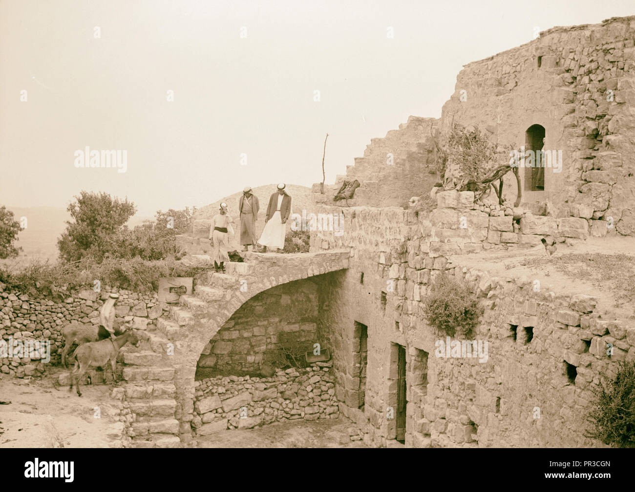 Halhul village at kilometer 30 on Hebron road. Threshing floors of ...