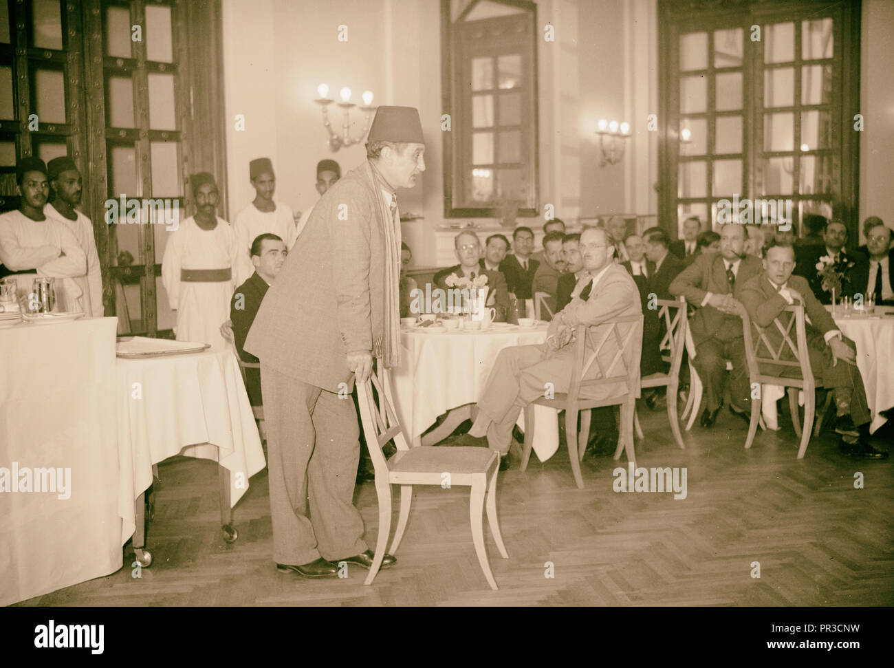 Reception at King David Hotel, Oct. 16, '40 for Egyptians Ibrahim el ...