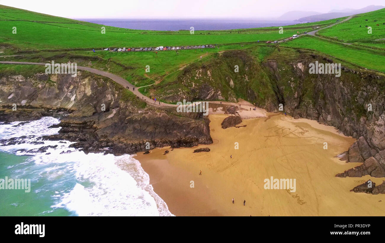 Beautiful beach on Dingle Peninsula at the west coast of Ireland Stock ...