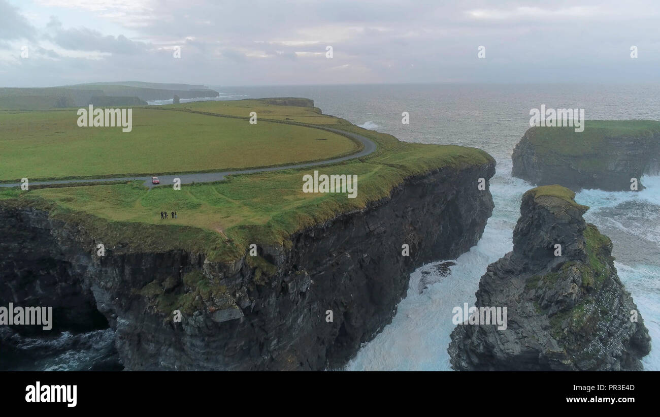 Wild Atlantic Ocean water at the steep cliffs of Ireland Stock Photo - Alamy