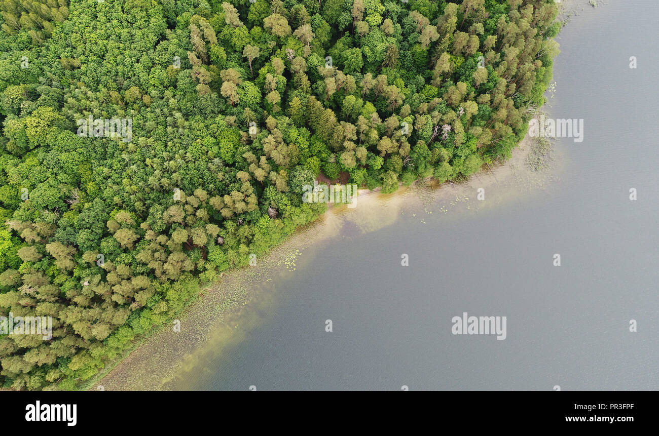 Aerial view of the lake's in Masuria District, Poland Stock Photo - Alamy